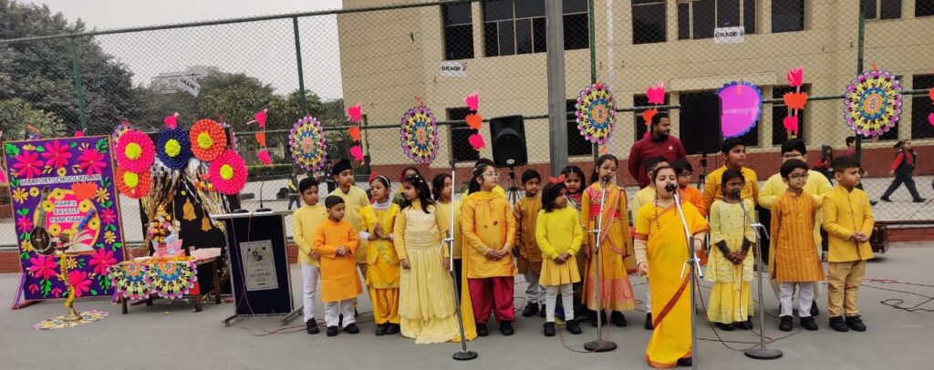 Basant Panchami assembly by the students of grades II and VII - Maxfort ...
